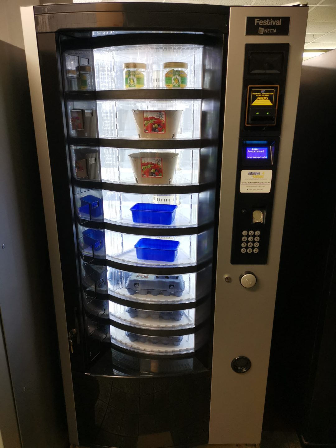 NEU Necta Festival classic Lebensmittel/Eierautomat Verkaufsautomt Warenautomat Trommelautomat ...